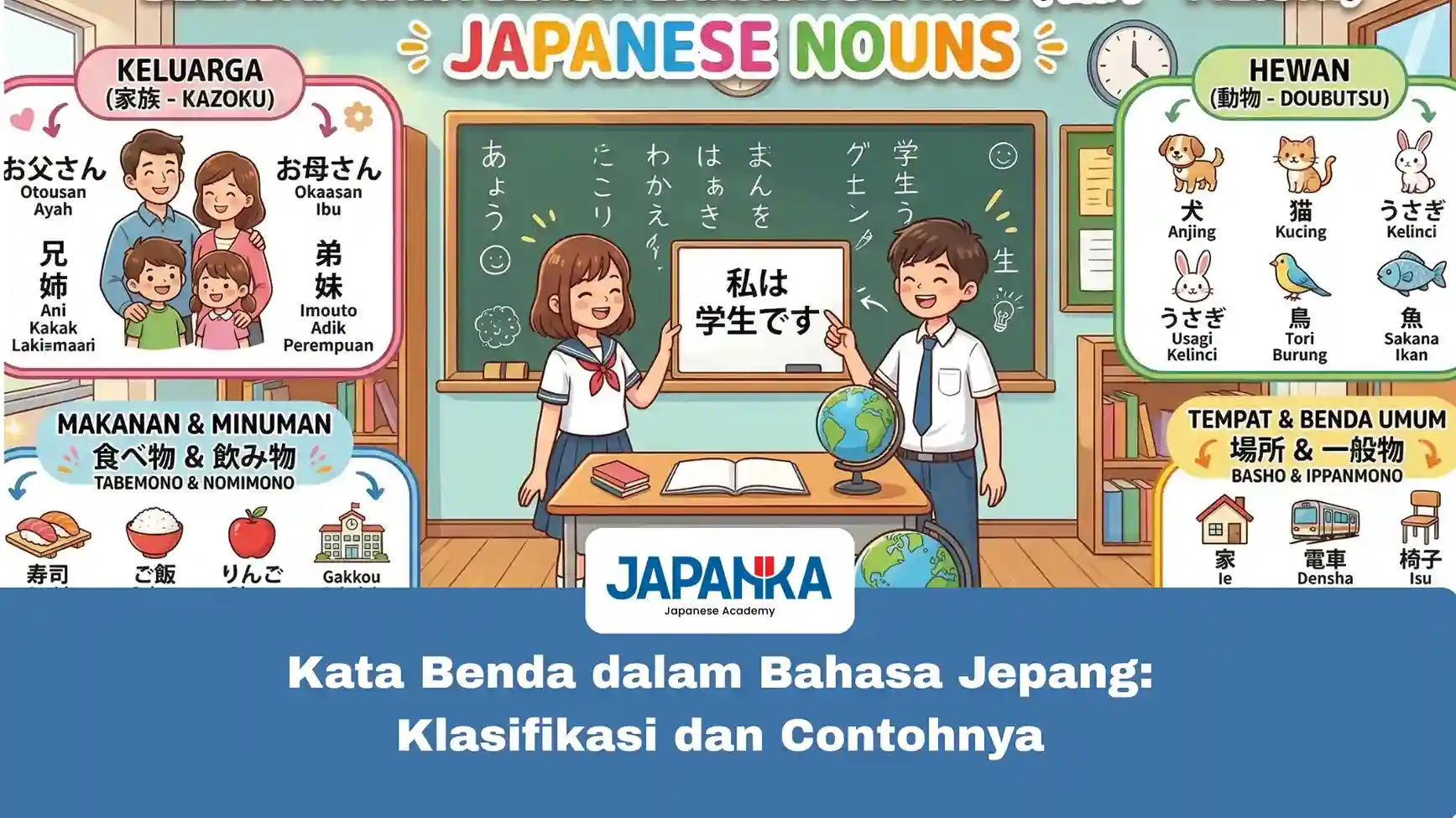 Kata Benda dalam Bahasa Jepang: Klasifikasi dan Contohnya - japanka